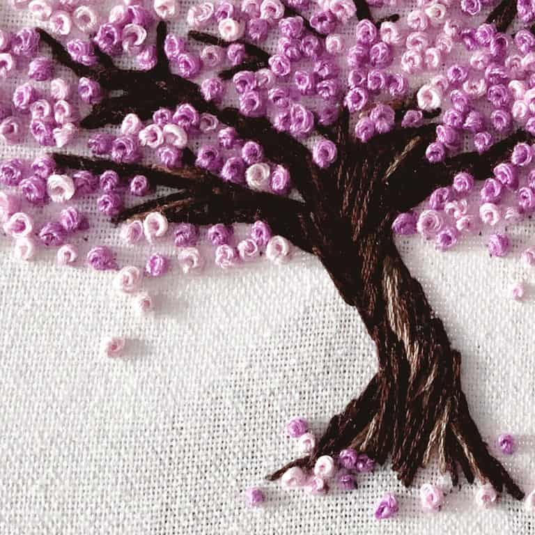 Sakura Tree Embroidery Decoration Tutorial - Makenstitch