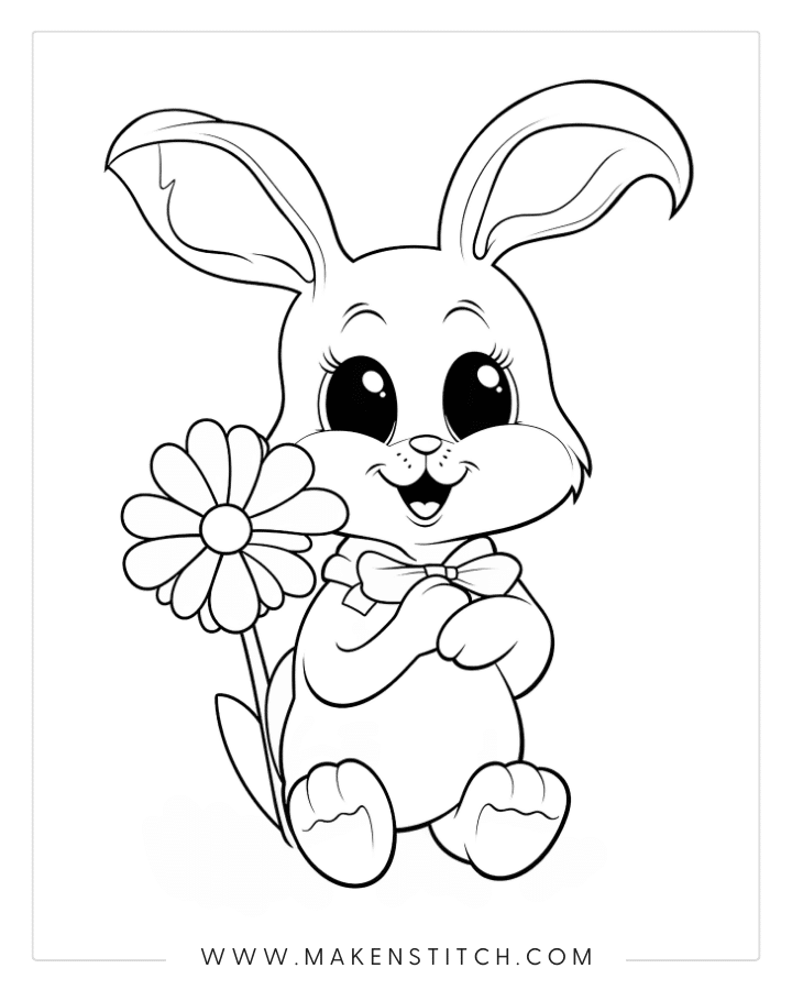 Bunny Coloring Pages - Makenstitch