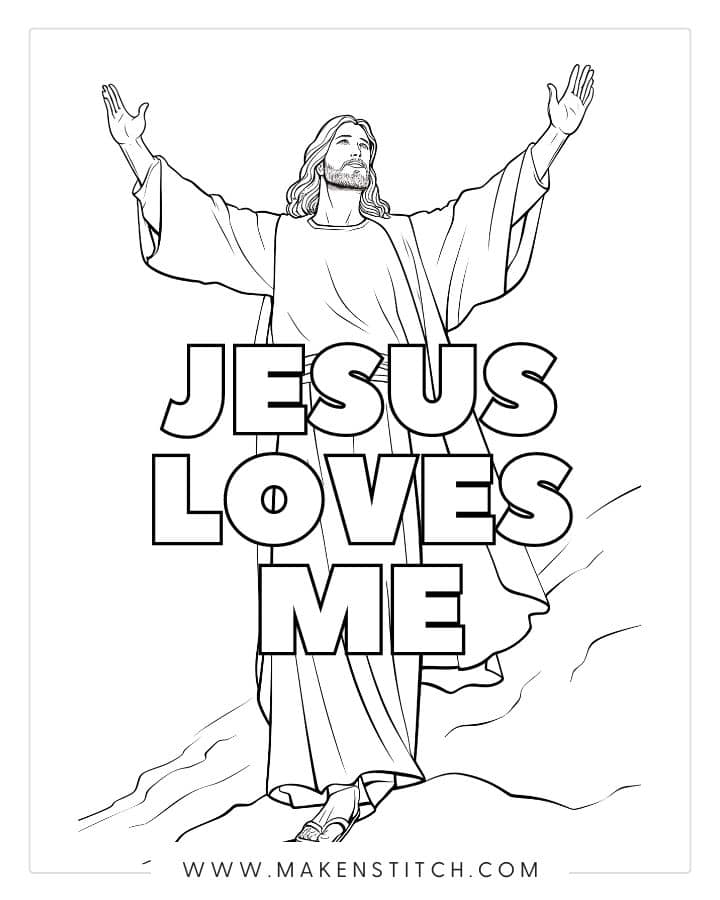 Jesus Coloring Pages - Makenstitch