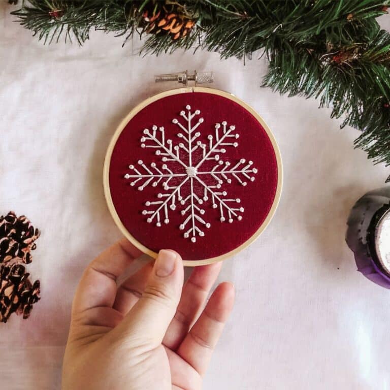 Easy Snowflake Embroidery Pattern Tutorial - Makenstitch