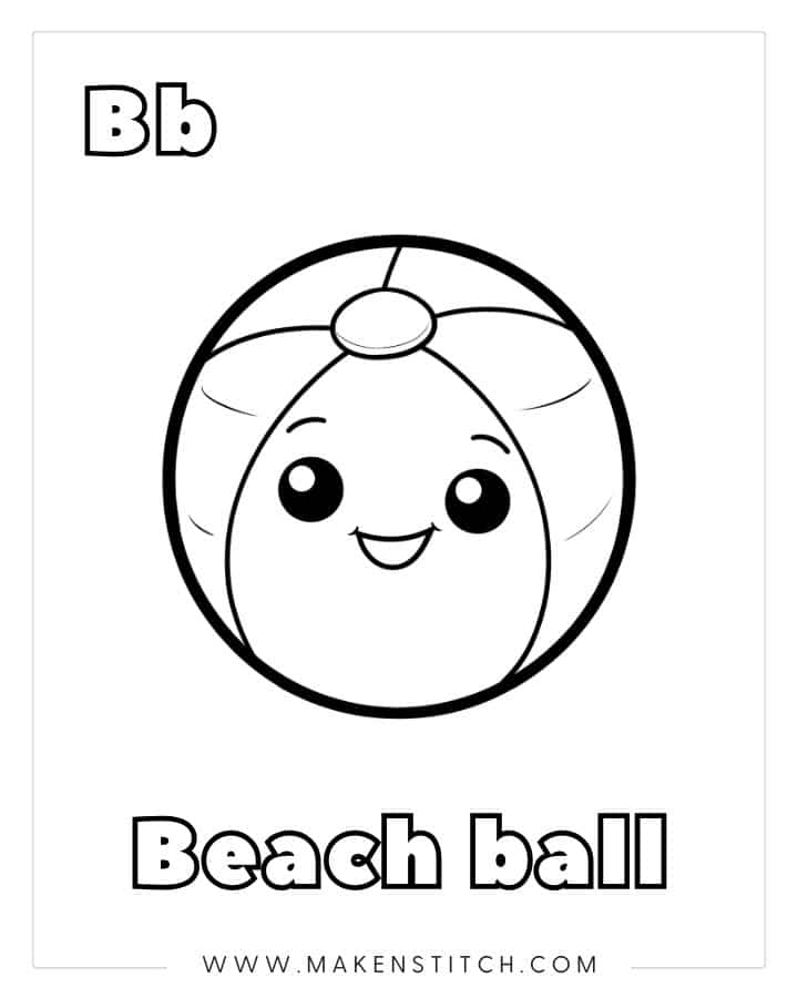 Beach Coloring Pages - Makenstitch