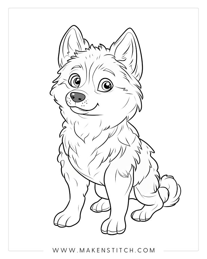22 Husky Coloring Pages - Makenstitch