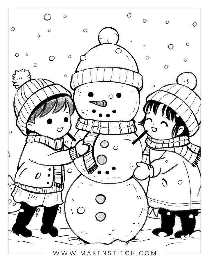 38 Snowman Coloring Pages - Makenstitch