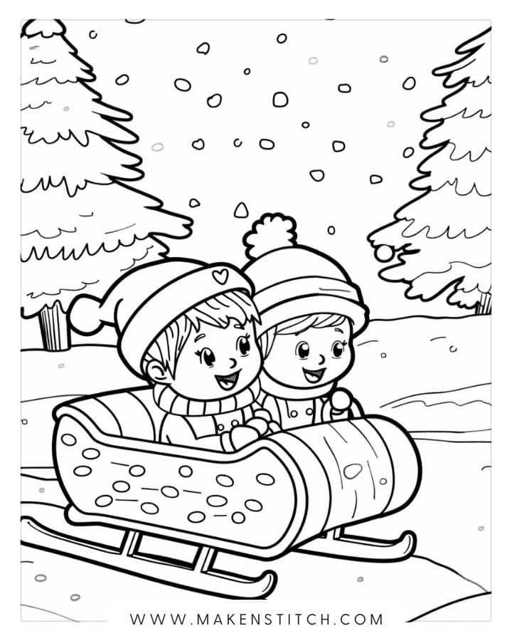 42 Winter Coloring Pages - Makenstitch