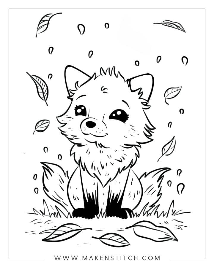 Fall Coloring Pages - Makenstitch