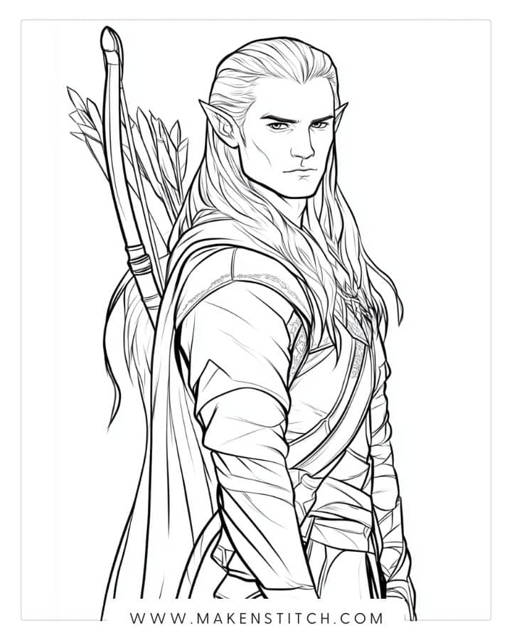 30 Elf Coloring Pages - Makenstitch