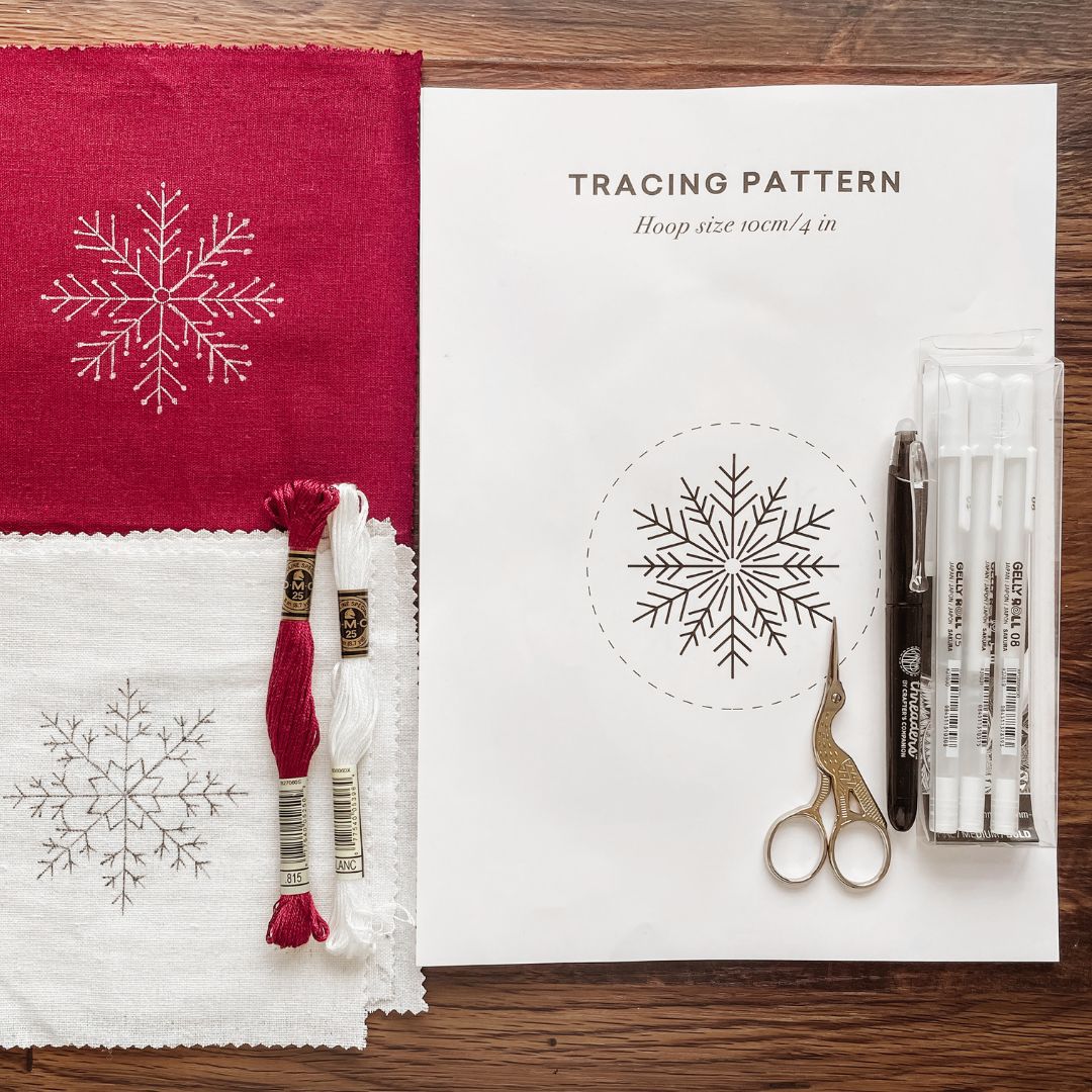 Easy Snowflake Embroidery Pattern Tutorial - Makenstitch