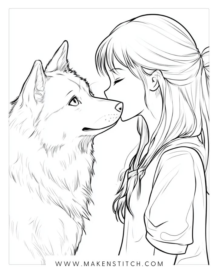 22 Husky Coloring Pages - Makenstitch