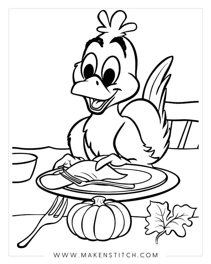 Thanksgiving Coloring Pages - Makenstitch