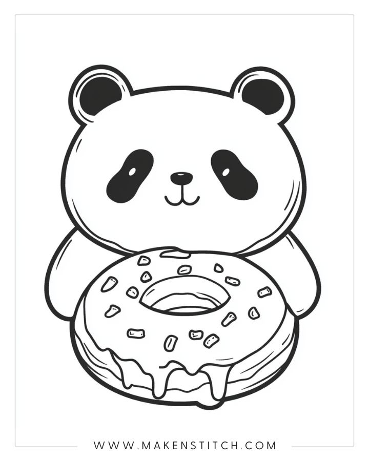 20 Panda Coloring Pages - Makenstitch