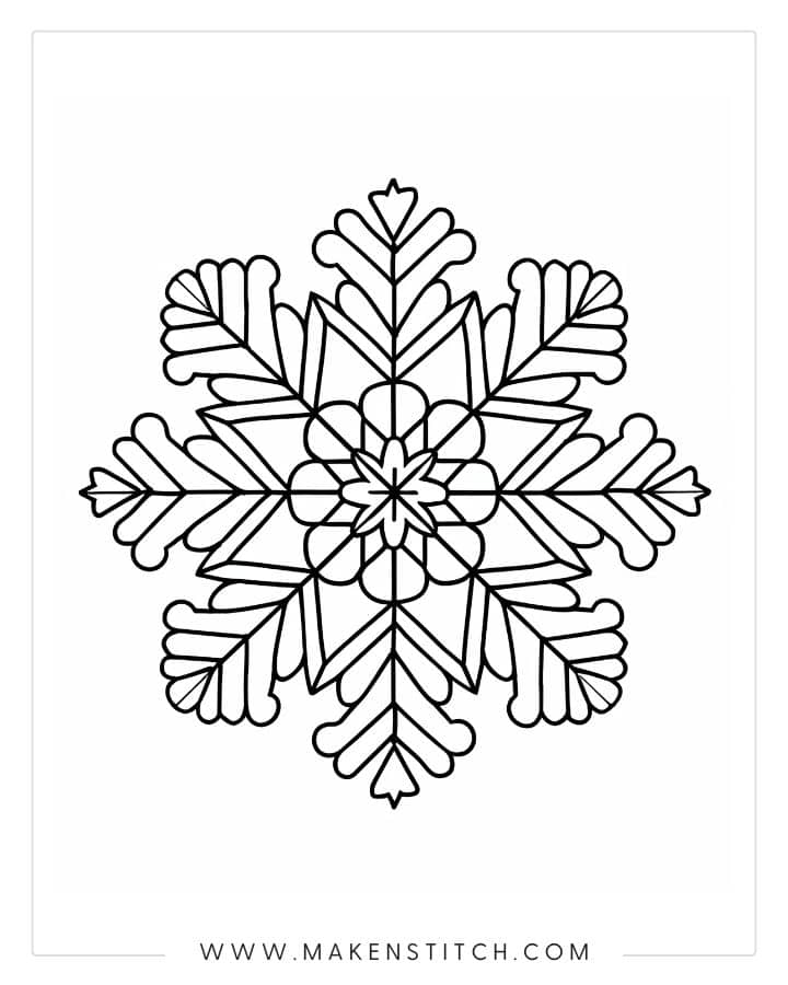 28 Snowflakes Coloring Pages - Makenstitch
