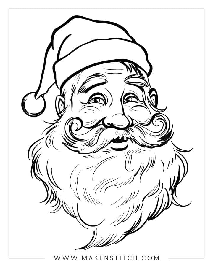 38 Santa Claus Coloring Pages - Makenstitch