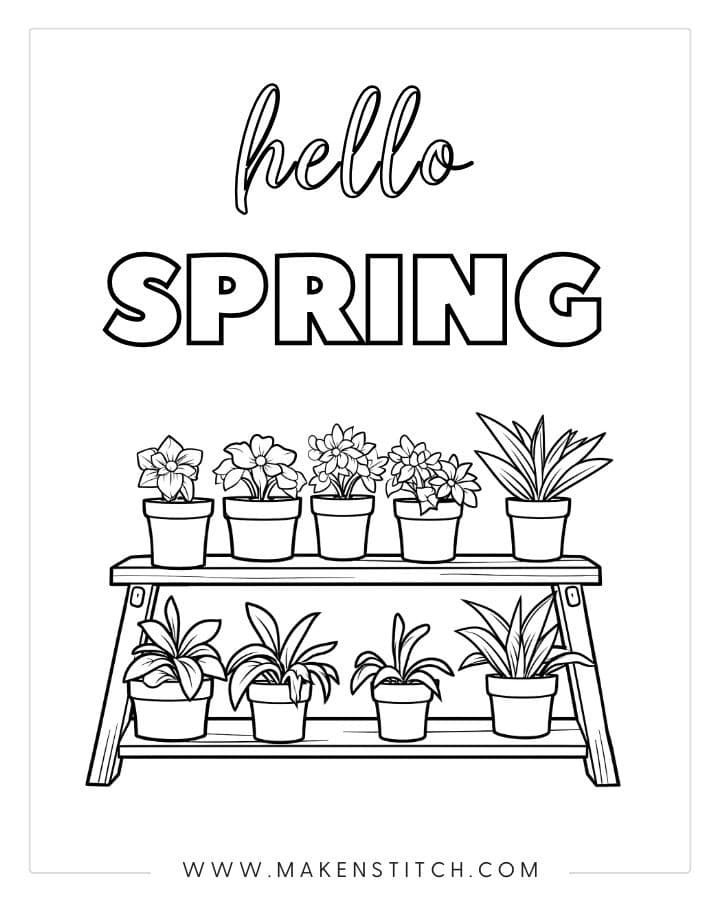 Spring Coloring Pages - Makenstitch