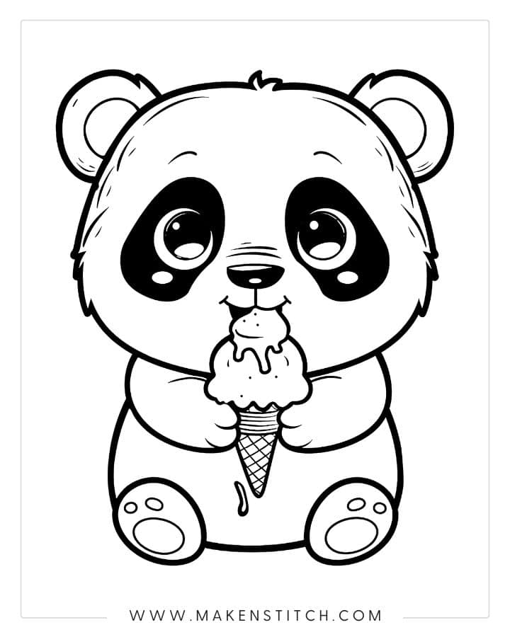 Ice Cream Coloring Pages - Makenstitch