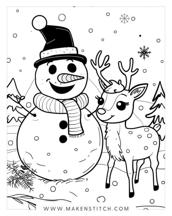 38 Snowman Coloring Pages - Makenstitch