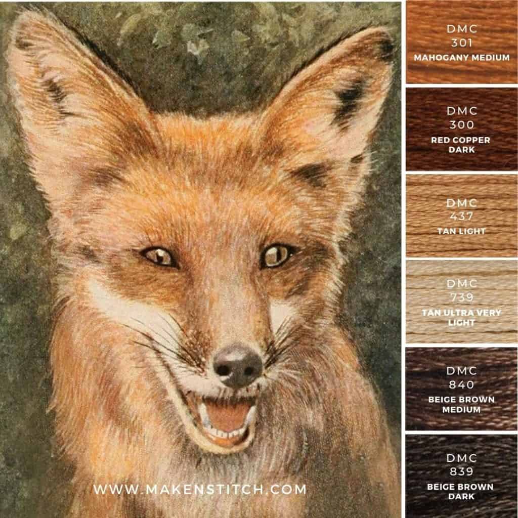 Red Fox Stitch Color Palette - Makenstitch