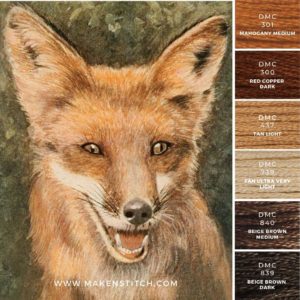 Red Fox Stitch Color Palette - Makenstitch