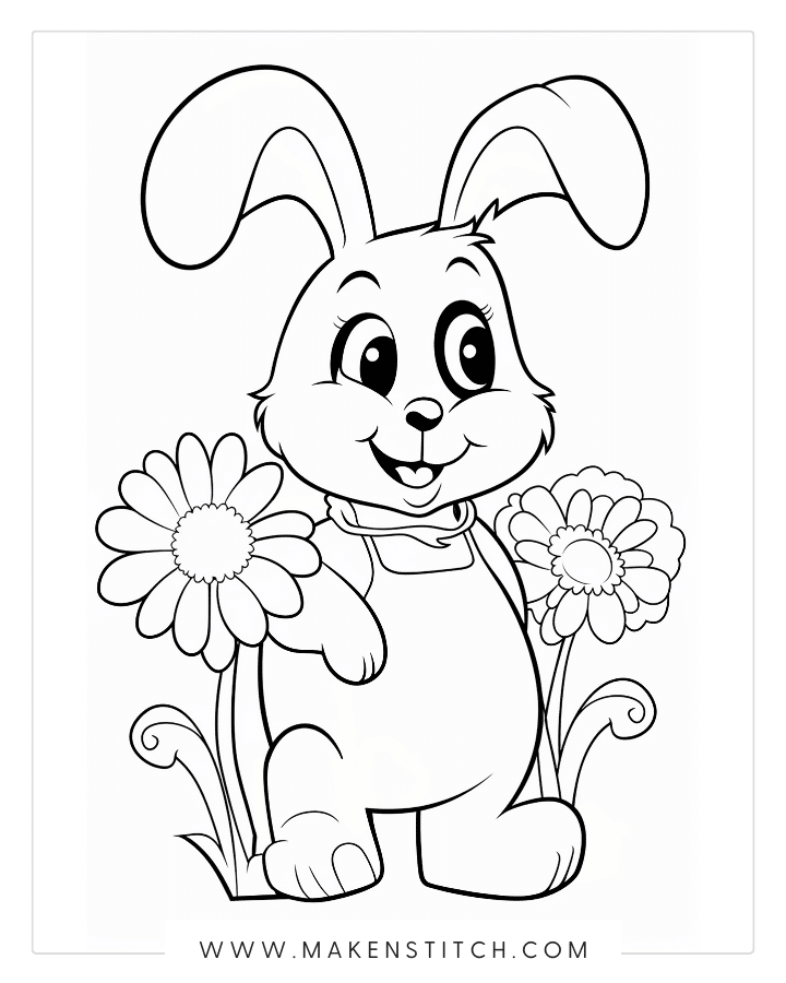 Bunny Coloring Pages - Makenstitch
