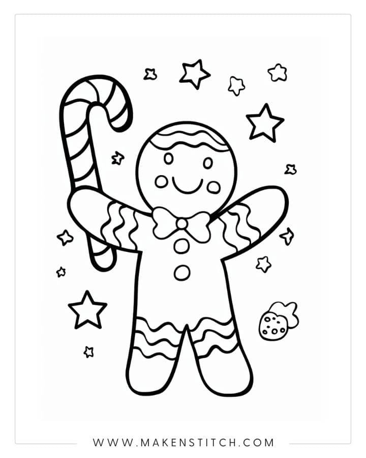 20 Candy Cane Coloring Pages - Makenstitch