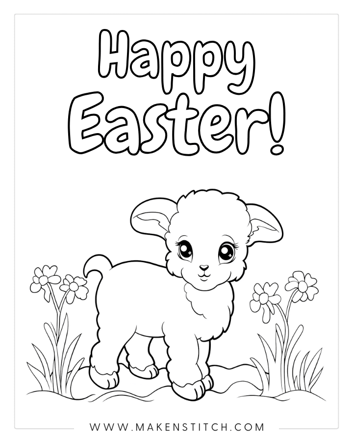 Easter Coloring Pages - Makenstitch