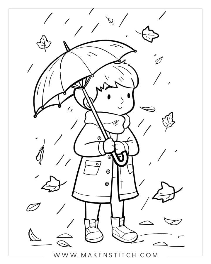 Fall Coloring Pages - Makenstitch