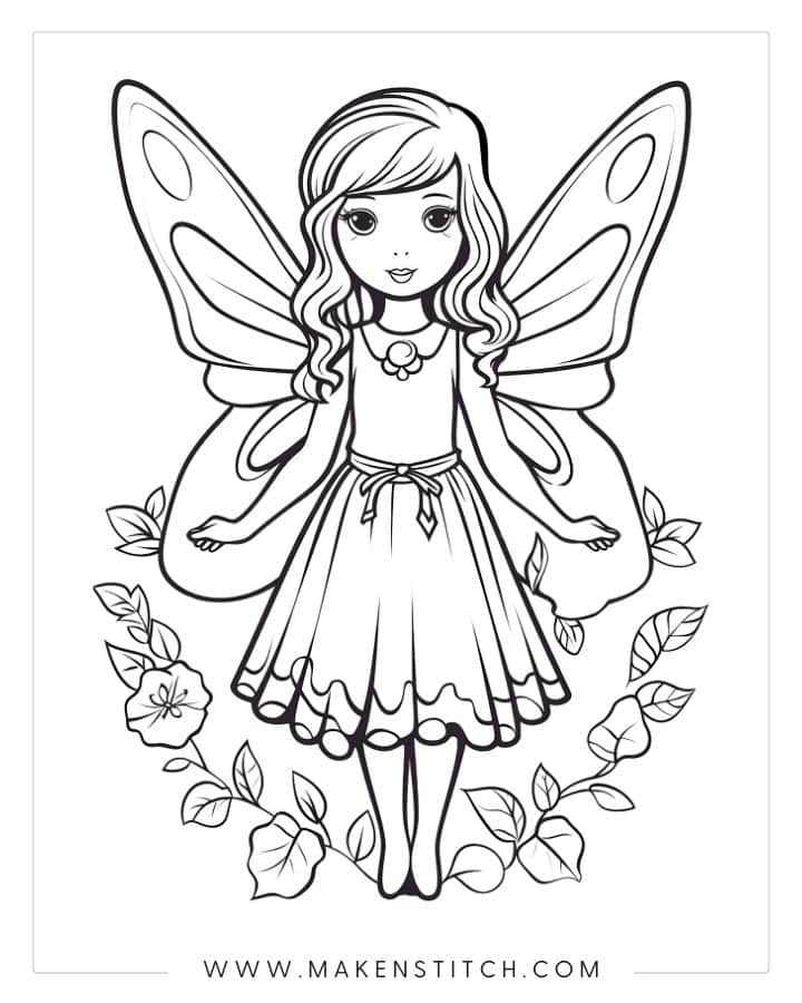 Fairy Coloring Pages - Makenstitch