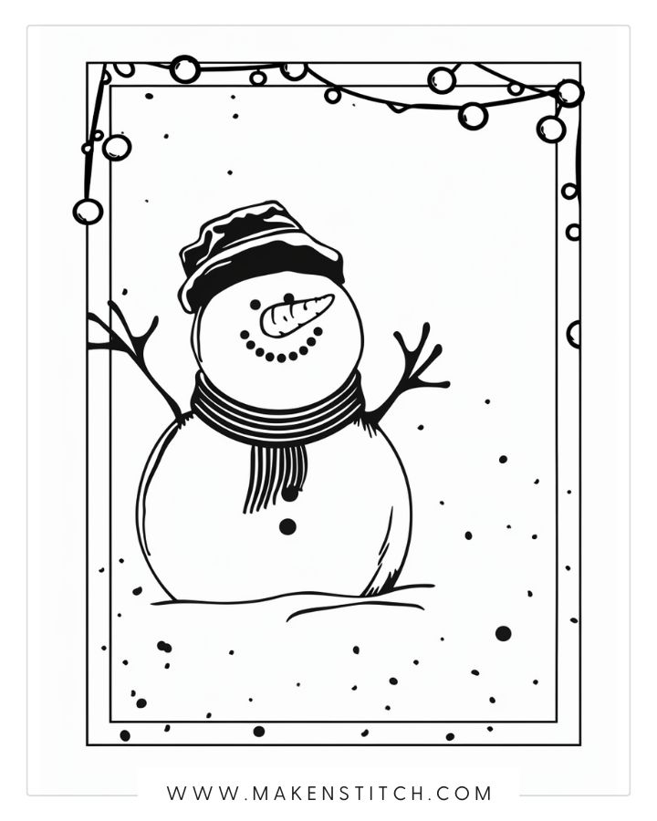 38 Snowman Coloring Pages - Makenstitch