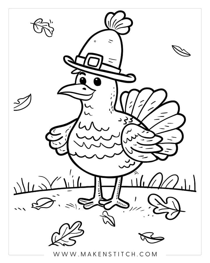 Thanksgiving Coloring Pages - Makenstitch