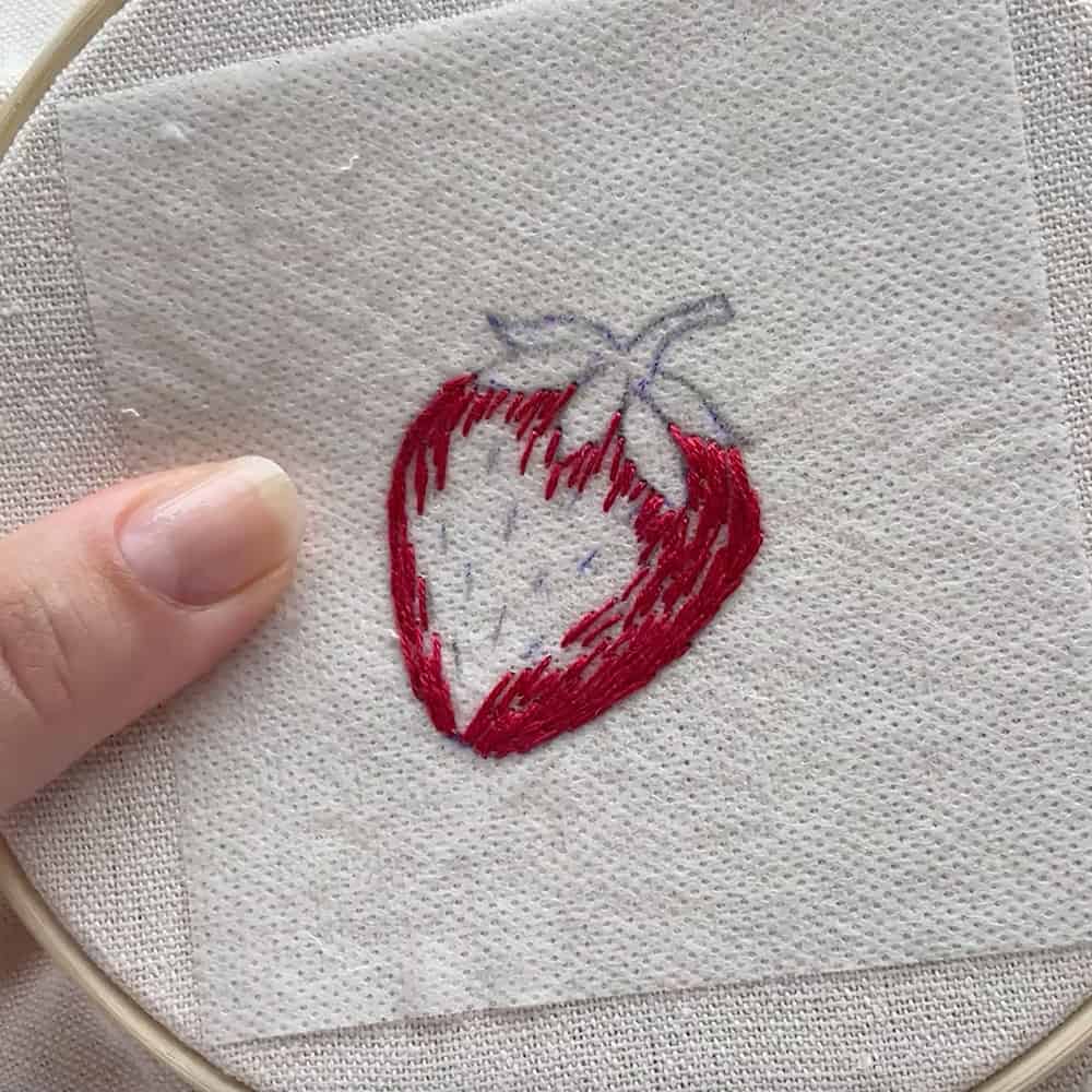 How to Embroider Strawberries - Makenstitch