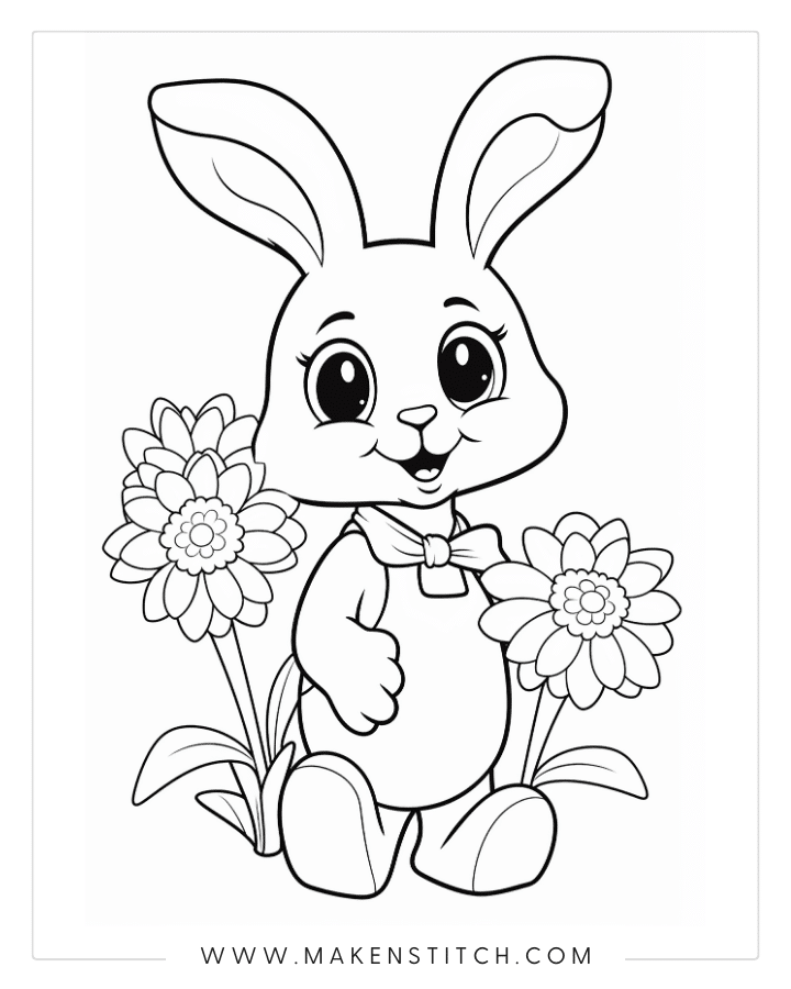 Bunny Coloring Pages - Makenstitch