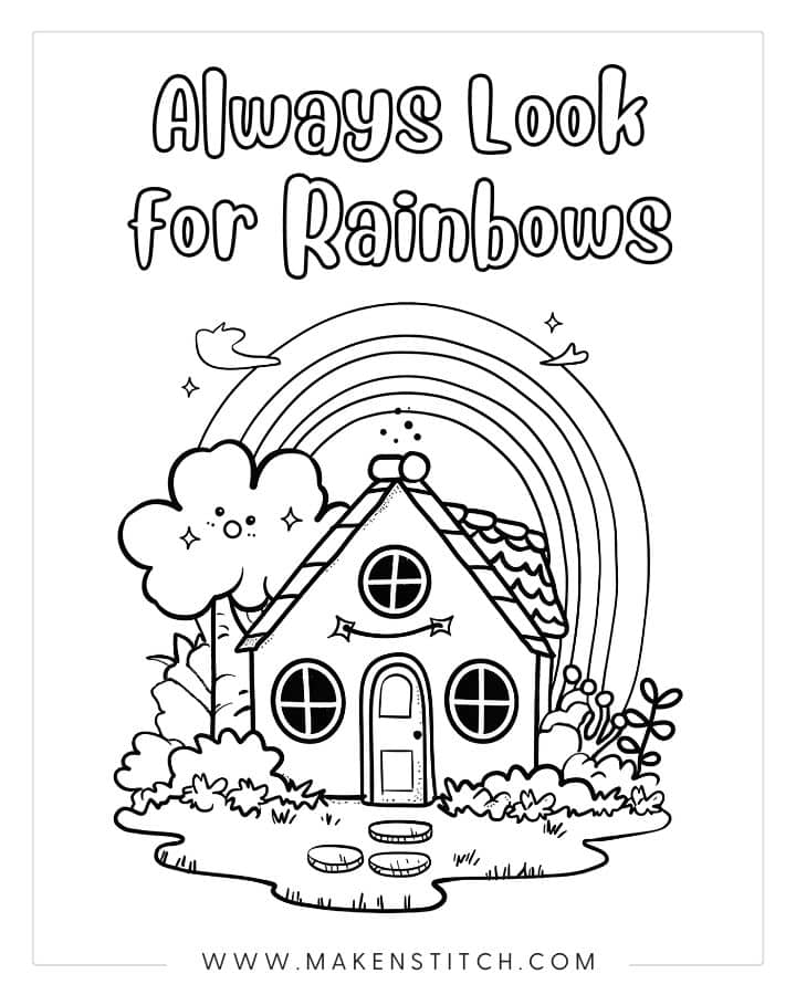 Rainbow Coloring Pages - Makenstitch