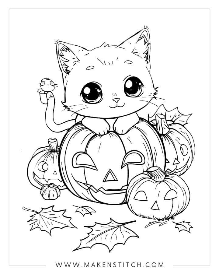 Pumpkin Coloring Pages - Makenstitch