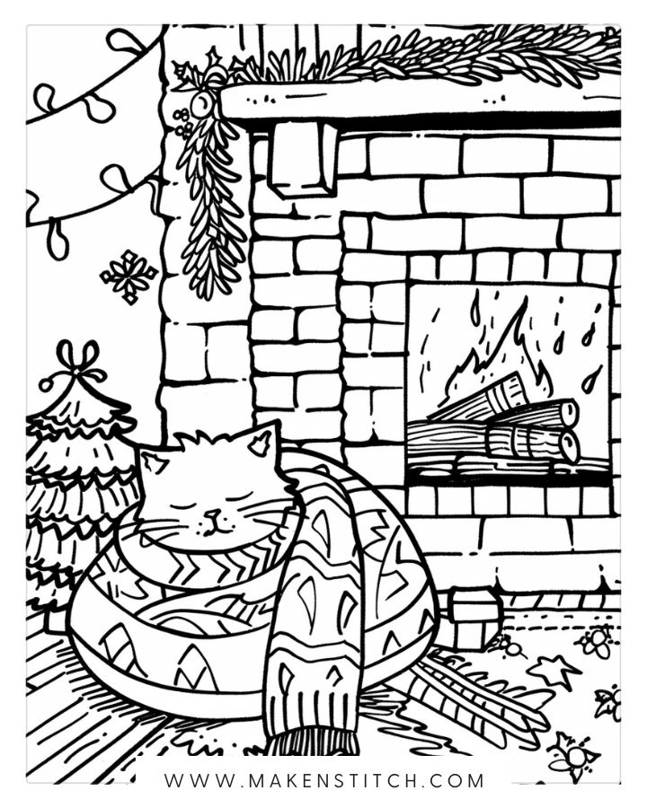 20 Christmas Animals Coloring Pages - Makenstitch