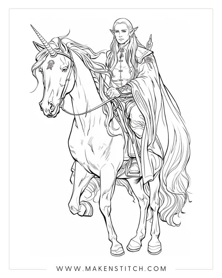 30 Elf Coloring Pages - Makenstitch