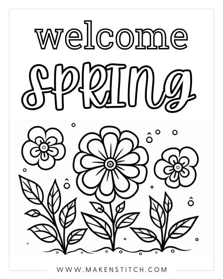 Spring Coloring Pages - Makenstitch