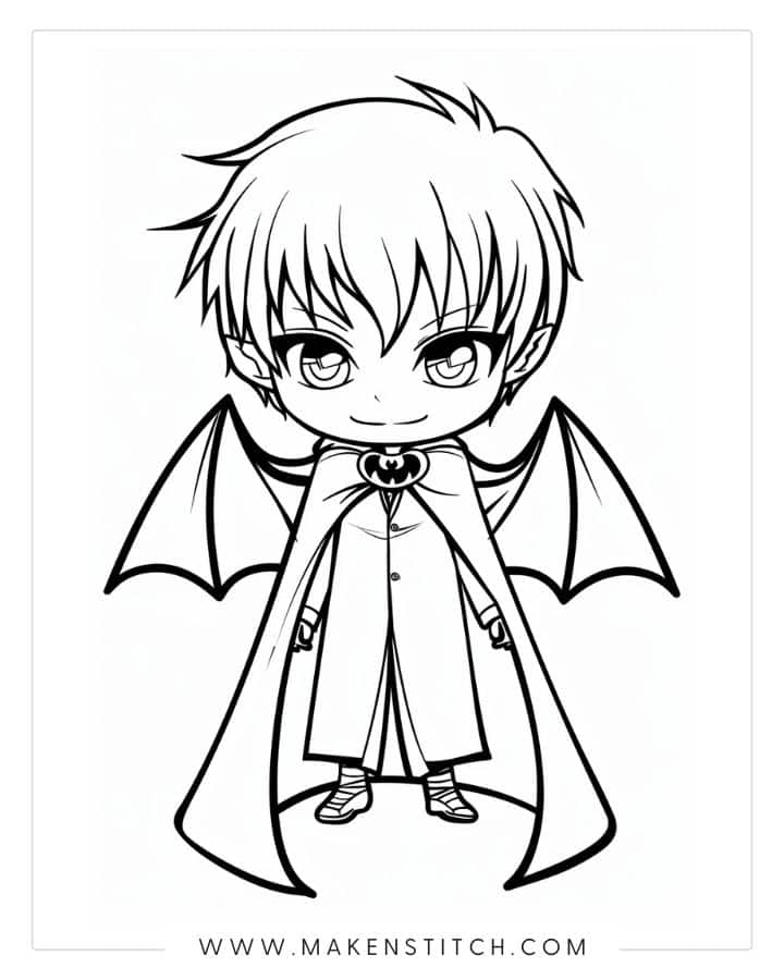 22 Vampire Coloring Pages - Makenstitch