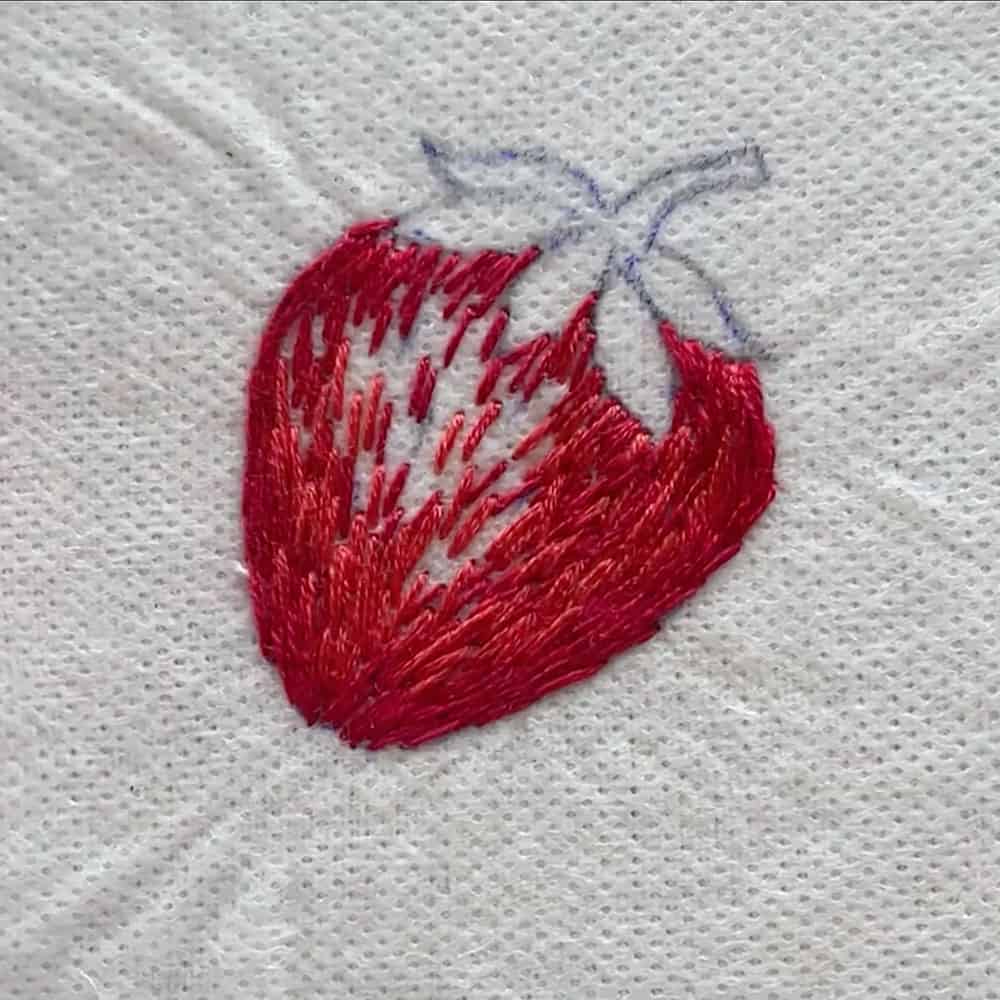 How to Embroider Strawberries - Makenstitch