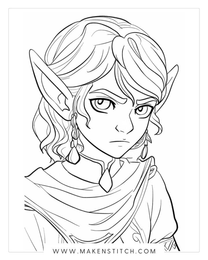 Anime Coloring Pages - Makenstitch