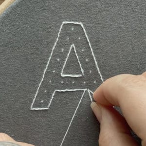 How To Embroider Letters: Stem & Satin Stitch - Makenstitch
