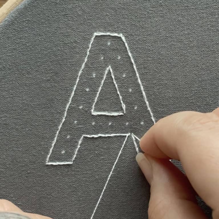 How To Embroider Letters: Stem & Satin Stitch - Makenstitch