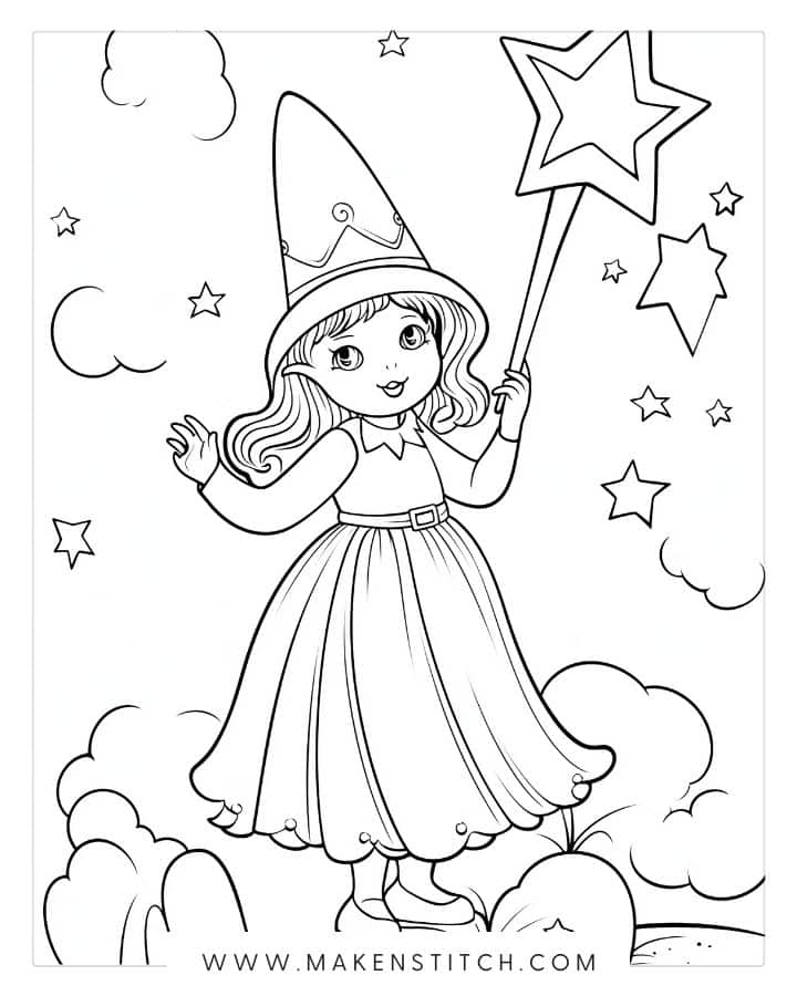 Fairy Coloring Pages - Makenstitch