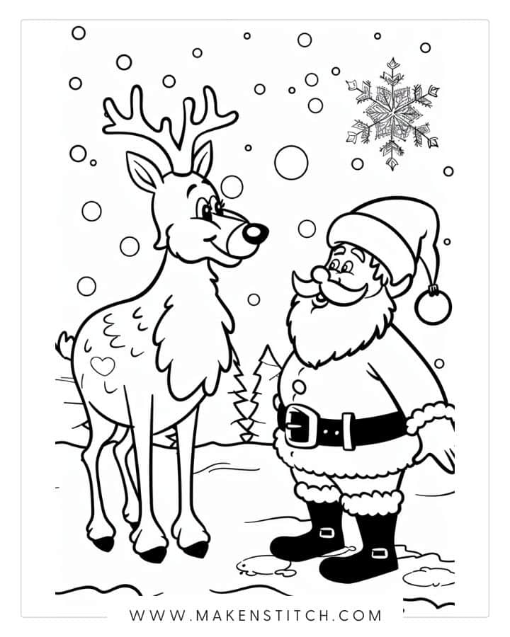 Rudolph Coloring Pages (20 Free Printables) - Makenstitch