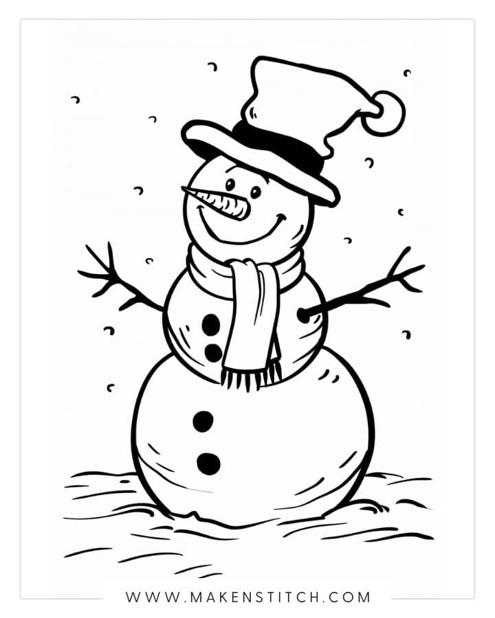 38 Snowman Coloring Pages - Makenstitch