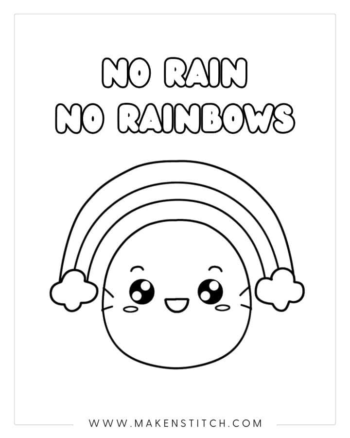 Rainbow Coloring Pages - Makenstitch