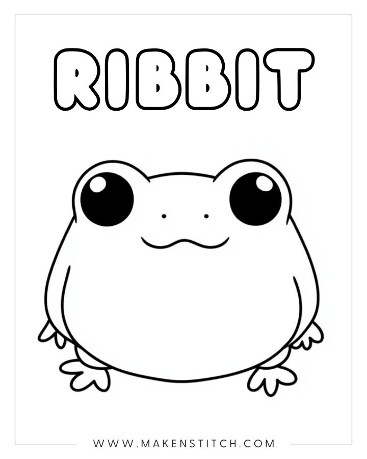 20 Frog Coloring Pages - Makenstitch