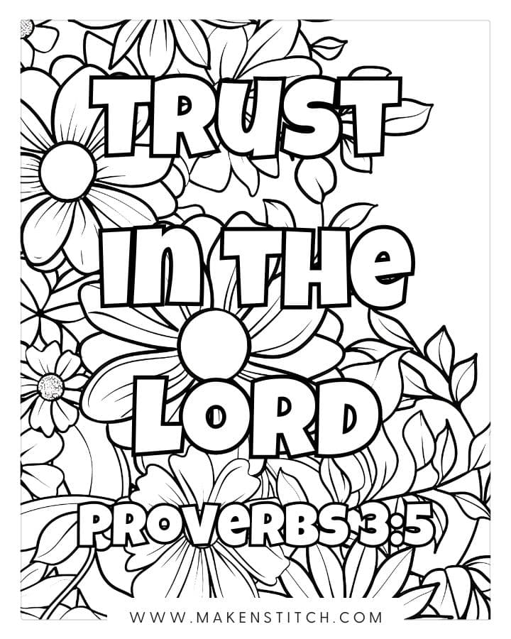 Bible Verses Coloring Pages - Makenstitch