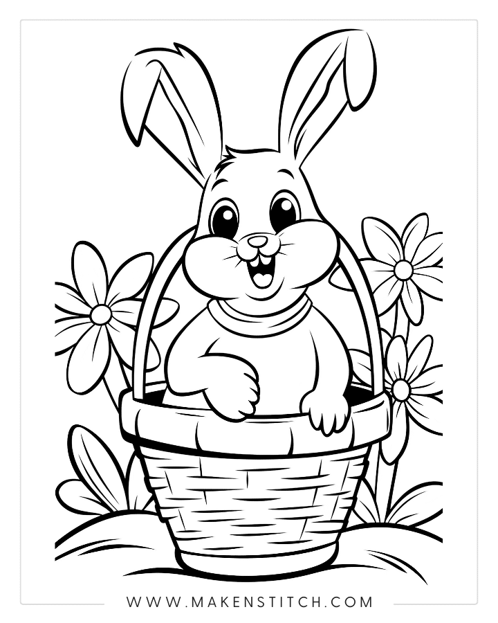Bunny Coloring Pages - Makenstitch
