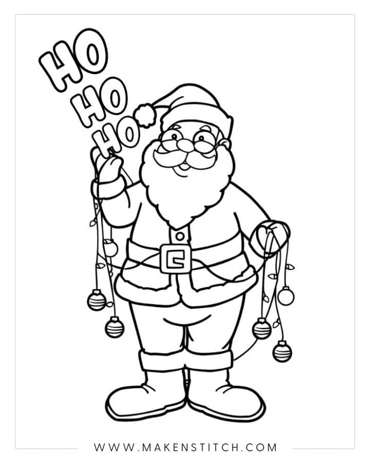 38 Santa Claus Coloring Pages - Makenstitch