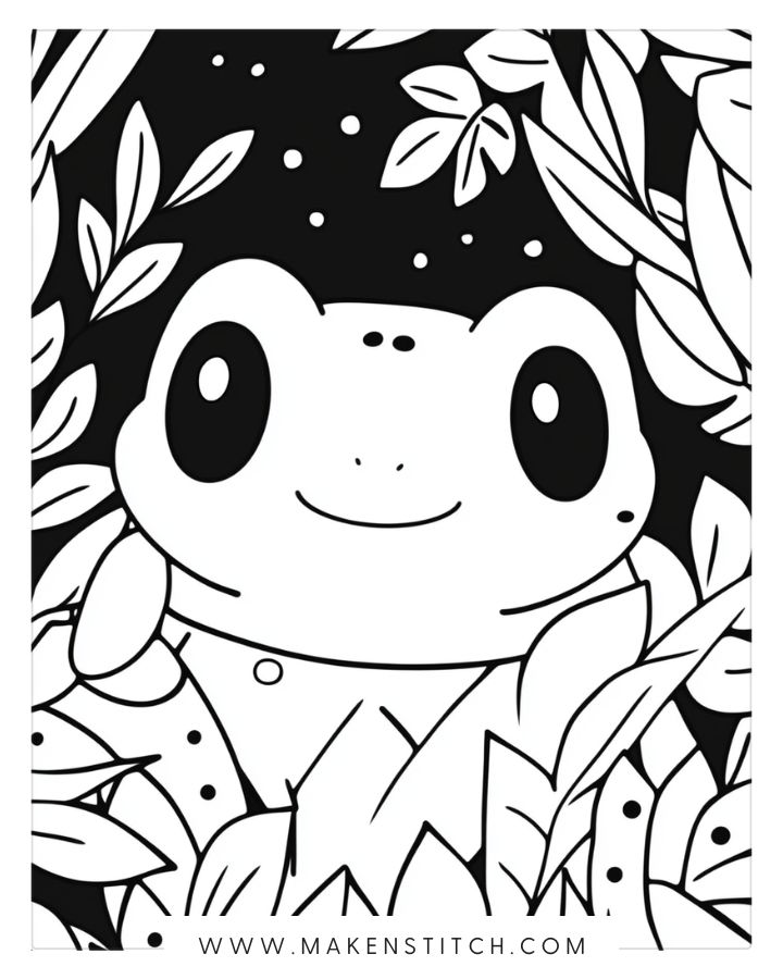 20 Frog Coloring Pages - Makenstitch