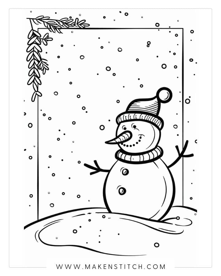 38 Snowman Coloring Pages - Makenstitch